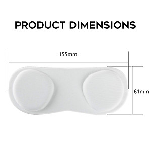 (2 Pack) Seltureone Compatible for Quest 2 VR Lens Protect Cover Dust Proof Cover, Washable Protective Sleeve, Black, White