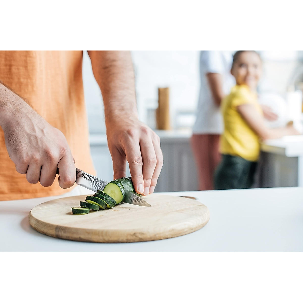 UrbanXElites Damascus Knife Chef Knife set - 4 Real Damascus Professional knife sets for chefs with Japanese knife VG10 Steel, Professional damascus knife set | Full Tang G10 Handle | Gift Box