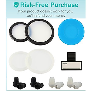 14Pcs Littmann Stethoscope Accessories Replacement Parts, 4 Pairs Soft Stethoscope Ear Tips Pieces Earplug Earbud Replacement Diaphragm Drum Cover for Littmann Cardiology Classic Stethoscope Name Tag