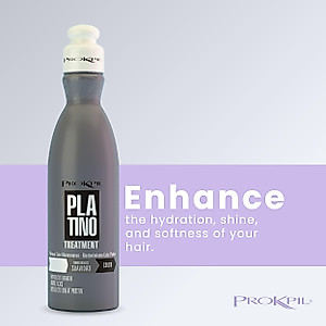 Prokpil | Treatment Platinum Maintenance Mask for Platinum Gray Silver Hair | Matizante Platino Tratamiento y Mantenimiento Natural Matizador Plateado, Gris Canoso (Regular Size 10oz-300ml)
