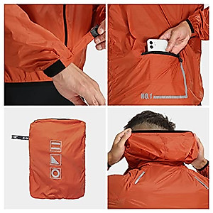 Santic Cycling Windbreaker Bike Outdoor Skinsuit Jacket Sun Protection Riding Equipment UPF50+,Black,Size S