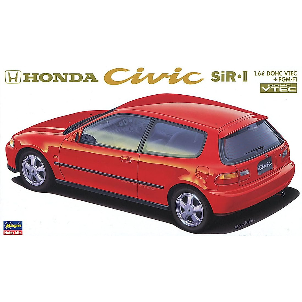 Hasegawa 1/24 Honda Civic SiRII Plastic Model CD6