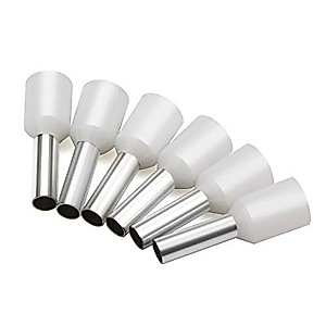 XHF 1000 PCS AWG 24/0.34mm² Wire Ferrules Insulated Copper Crimp Connectors, Crimp Pin Cord End Terminals White