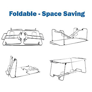 6 Pack Buffet Wire Rack Folding Chafing Stand Chrome Frame Serving Trays Food Warmer | Easy Foldable Collapsible for Storage & Reuse for Home Party, Wedding and Birthday Party Event Catering Supplies