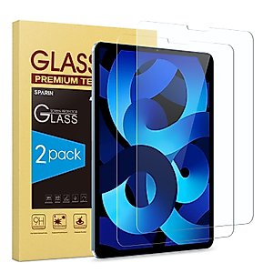 SPARIN 2 Pack Screen Protector Compatible with iPad Air 5/4 Generation 10.9 inch(2022/2020), iPad Pro 11 inch(2022/2021/2020/2018), Tempered Glass for iPad Air 5th/ Air 4th Case Compatible