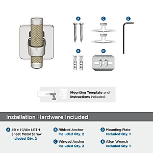 Amerock BH36563PNBBZ | Polished Nickel/Golden Champagne Single Robe Hook | 2-11/16 in. (68 mm) Length Towel Holder | Esquire | Towel Hook for Bathroom | Bathroom Hardware | Bath Accessories