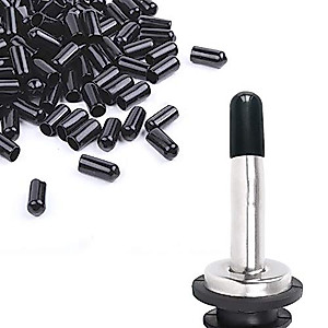 200Pcs liquor spout covers,Pourers Spouts Covers Dust Rubber Caps for Olive Oil Liquor Bottles (Black)