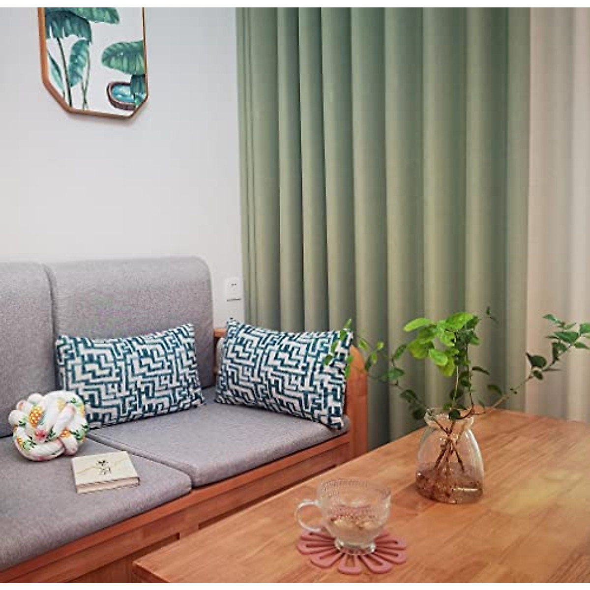 XIA ZHI Handmade Knot Ball Plush Pineapple Flowers Print Throw Pillow -Elegant Cozy Toy Gift Home Bedroom Couch Office Sofa Decoration 7.87 inch