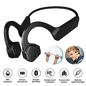#9DRXGz Bluetooth 5 2 Bone Conduction Headphones Wireless Headset Open Ear Headphone Sports Headphones with Mic for Workout R