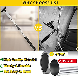 Greeily Floor Scraper Long Handle, 31" Floor Scraper Tool Made of Thickened Stainless Steel Material Can be Used to Remove Tile Ceiling Linoleum Carpet Paint Quickly and Easily (31" (Black Handle))