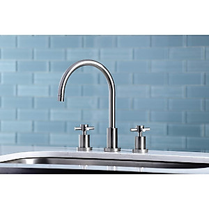 Kingston Brass KS8728DXLS Concord Widespread Kitchen Faucet Less Sprayer, Brushed Nickel