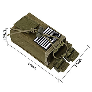 Radio Case Radio Holder Molle Tactical Radio Holster Military Heavy Duty Radios Pouch Bag for Baofeng UV-5R F8HP UV-5R GT-3 UV-82 Two Ways Walkie Talkies Compatible with Bags Packs/Duffels