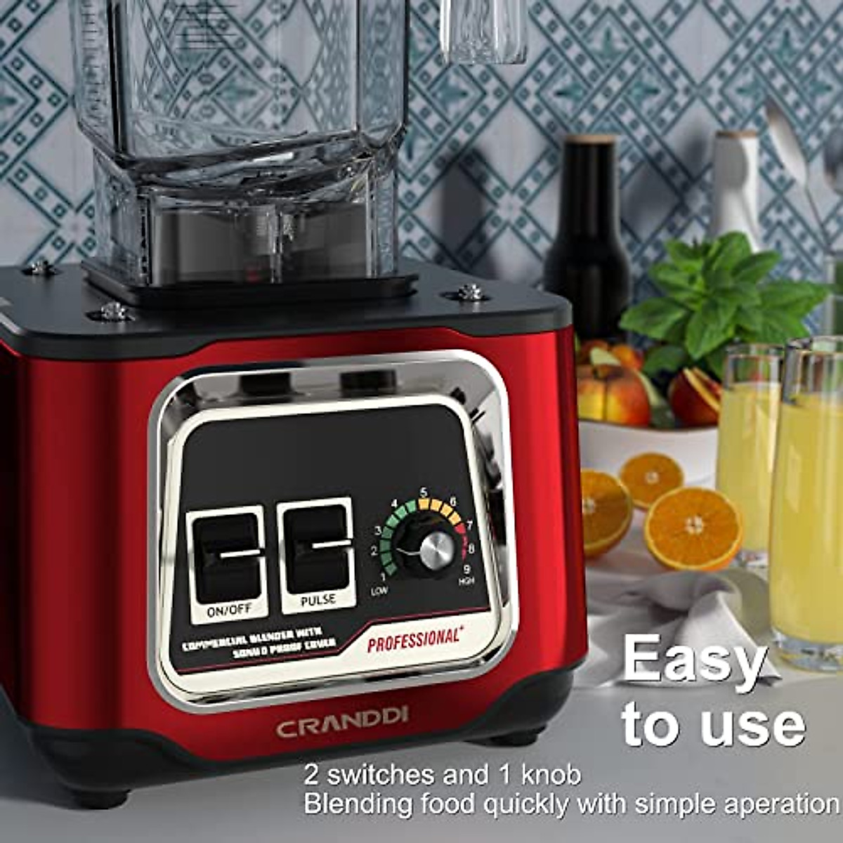CRANDDI Quiet Smoothie Blender & K80 Tamper