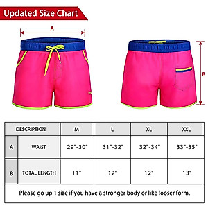 LETSQK Men's Sexy Swimwear Shorts Surf Swimsuit Swim Trunks Pink Medium