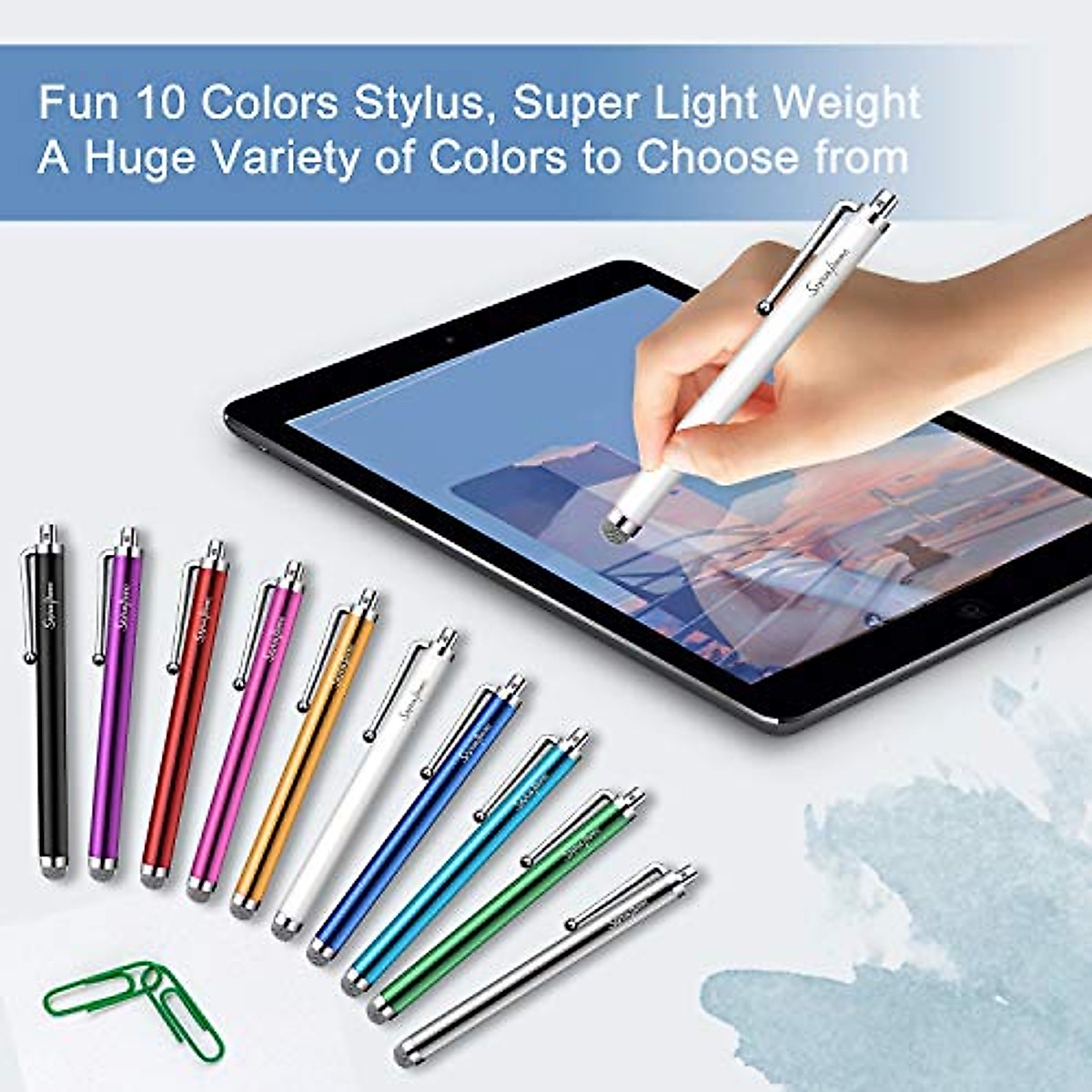 Stylus Pens for Touch Screens, StylusHome 10 Pack Mesh Fiber Tip Stylus Pens for ipad iPhone Tablets Samsung All Precision Capacitive Universal Touch Screen Devices