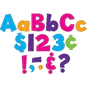 Teacher Created Resources Multi Bright Stitch Fun Font 4" Letters (TCR77177)