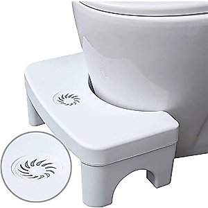 Toilet Stool Poop Stool Adult, Sturdy Toilet Step Stool, Bathroom Squat Stool, Toilet Step Stool for Adults, Portable Bathroom Stool, 7'' Height Squat Stool-Potty Step Stool with Fragrance Position