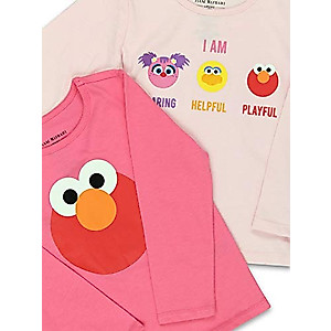 Isaac Mizrahi Loves Sesame Street Elmo Toddler Baby Long Sleeve T-Shirt Tee (2T, Light Pink)
