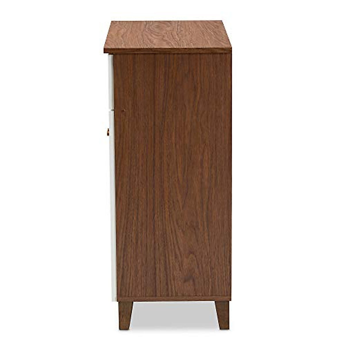 Baxton Studio Shoe Cabinets, White/Walnut