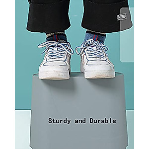 Hundred Families Bathroom Small Trash Can, 3 Gallon Slim Plastic, Set of 2, Grey