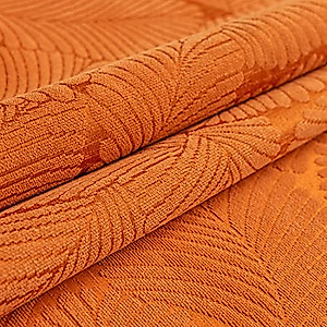 Tufted Chenille Sofa Couch Covers Palm Leaf Sectional Couch Covers Sofa Slipcover for Dogs Cats Pet Love Seat Recliner Leather L Shaped,Armrest Backrest Cover(Orange,43"x94")