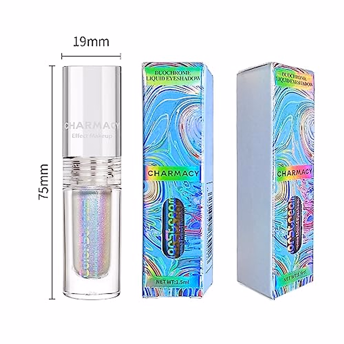 CHARMACY Chameleon Liquid Eyeshadow, Intense Color Shifting, Highly Pigment Multichrome Eyeshadow Liquid Makeup, Long Lasting, Shimmer, Easy To Wear Metallic Eye Makeup, 1.6g (#06)