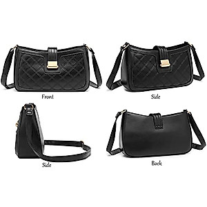 Women Crossbody Purses Wallet Shoulder Bags Hobo Bags Grid Pattern Adjustable Strap