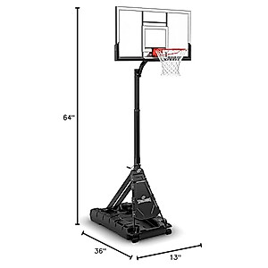 Spalding Momentous EZ Assembly 54" H-Frame Acrylic Portable Basketball Hoop