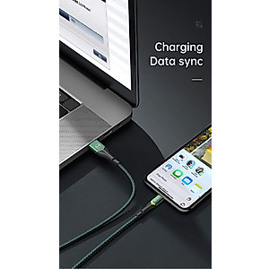 Anti Bending Cable, Mcdodo 2 LED Switching Cord Nylon Braided Sync Charge USB Data 6FT/1.8M Cable Compatible New Phone List Below (6FT/1.8M, Black)