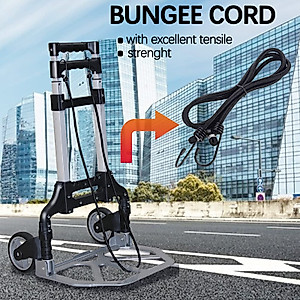 LMKOPUER Folding Hand Truck 180lbs, Portable Aluminum Luggage Hand Cart, Dolly Push Cart Trolley Cart with Wheels for Travel, Moving and Office Use