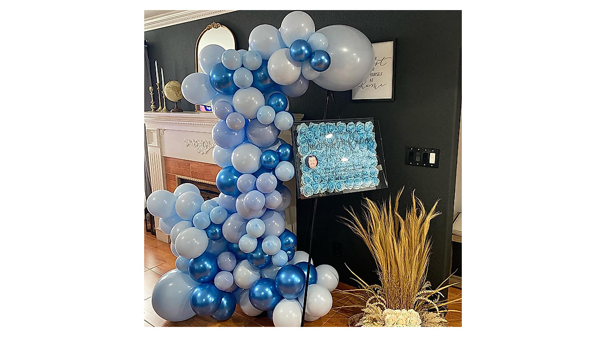 Blue Balloon Garland Kit for Birthdays, Weddings & Celebrations