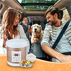 AMIEROUS 1.6L rice cookers (car cooker 12v-24v Gold)