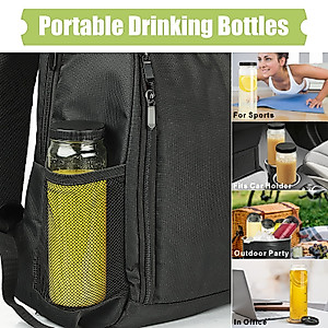 Huichuiero [6 Pack] 20 Oz Glass Juicing Bottles w Airtight Lids - Reusable Drinking Jars w Scale Marker, Travel Water Cups - Tall Mason Jar for Kombucha, Vanilla Extract(Extra 2 Lids)