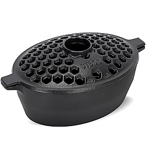 Wood Stove Steamer, Cast Iron Fireplace Humidifier, Indoor Humidifier for Home Heating, Black Bowl Fireplace Stove Covers Accessories Decorative, Matte Black Finish, Rust Resistant, 2.7 Quart Capacity