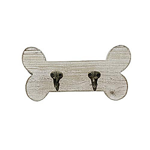 dwellington Vintage Style Dog Bone Hook Wall Mounted Coat Rack Rustic Wall Hanging Leash Holder