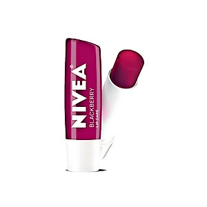 NIVEA Lip Balm, Blackberry Flavored Tinted Lip Balm Stick with Shea Butter and Jojoba Oil, 0.17 Oz, Pack of 1