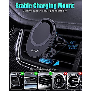 Magnetic Wireless 15W Max Car Charger and Mag-Safe Mount Hold for iPhone 12/13/ 14/Mini/pro/pro max Air Vent NewQ