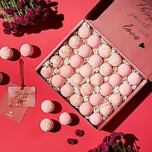 Birthday Gifts for Adults, Bath Bombs for Women, 30pc Bubble Bath Bombs for Women and Men with Shea & Coco Butter Dry Skin Moisturize, Christmas and Birthday Handmade Spa Bath Bomb Gifts