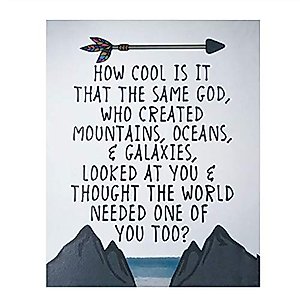"Same God of Creation- Thought We Needed You"- 8 x 10"- Spiritual Wall Decor- Modern Typographic Print- Ready to Frame. Home Décor- Office Décor- Christian Gifts. Inspiring Reminder- You Are Special!