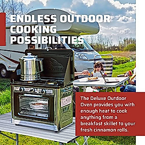 Camp Chef Outdoor Camp Oven, Dimensions with handles: 15 in. L x 25 in. W x 18 in. H