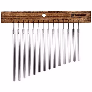 TreeWorks Chimes TRE417 Made in USA Small Single Row Bar Chime, 14-Bar Wind Chime (VIDEO)