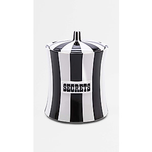 Jonathan Adler Secrets Canister, Black/White, One Size