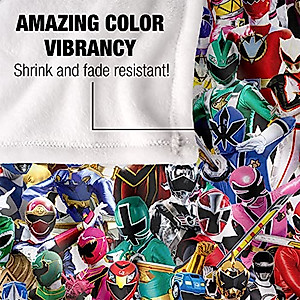Trevco Power Rangers Crowd of Rangers Silky Touch Super Soft Throw Blanket 36" x 58"