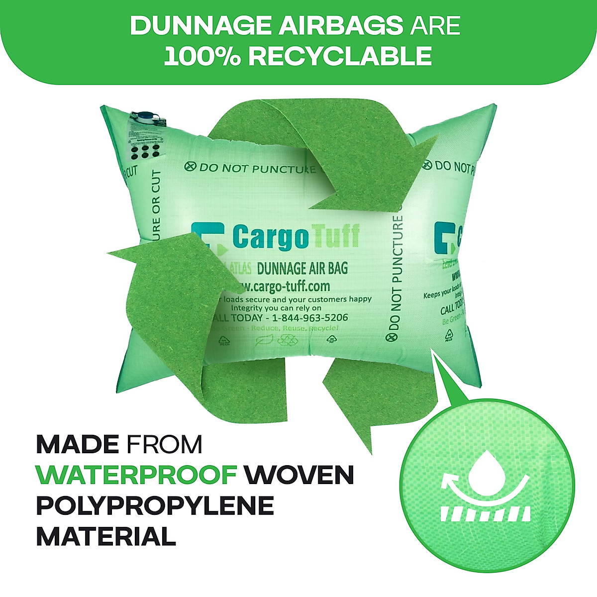 IDL Packaging 36" x 48" Dunnage Airbags, Woven Polypropylene, Level 1 (Pack of 1) – Fill The Void in Trucks and Intermodal Shipments, Reusable – Cargo Securing Solution for Container Stuffing