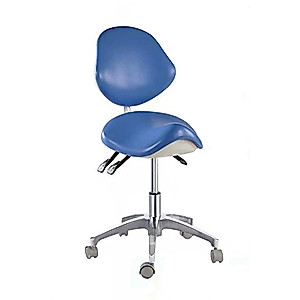 Deluex Dental Mobile Chair Saddle Doctor's Stool PU Leather Dentist Chair New