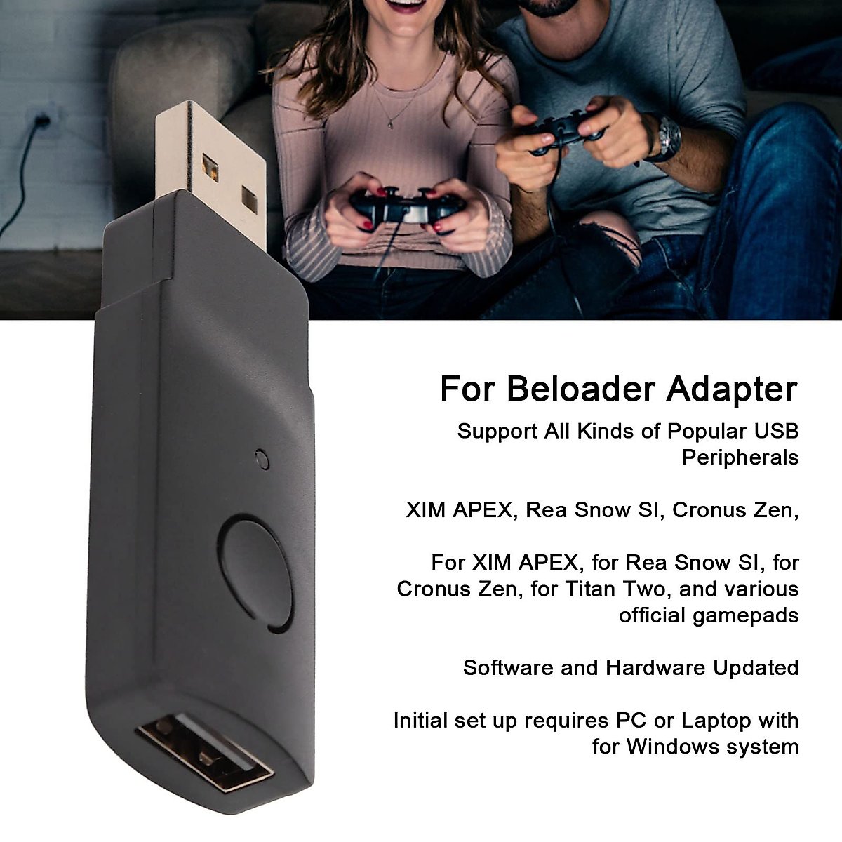 Heayzoki for Gaming Adapter, for Beloader Adapter Keyboard Mouse Converter USB Adapter for Console for Ps4 Kbm for Ps4 Controller