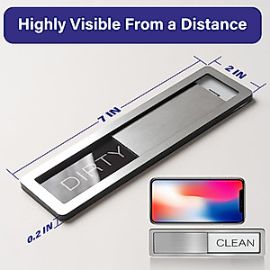 Dishwasher Magnet Clean Dirty Sign - Stainless Steel Dishwasher Magnetic Sign - Clean & Dirty Dishwasher Slider Easy to Indicator - Kitchen Gadgets