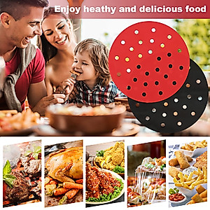 Retexal Kitchen Reusable air fryer silicone liners 4 Pack Air Fryer Heat Resistant and Food Safe-9" Square