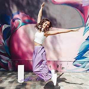 HIZEE 20 oz 1 pack Sublimation Tumbler Blank Bluetooth Music Speaker with Straw and Lid,Skinny Straight Stainless Steel Sublimation Cup Detachable Speaker Suitable for Travel Gifts