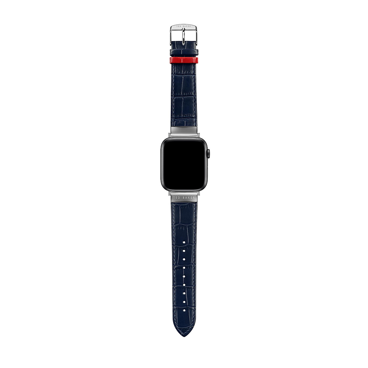 Ted Baker Blue Croco Leather Strap for Apple Watch® (Model: BKS42F227B0)